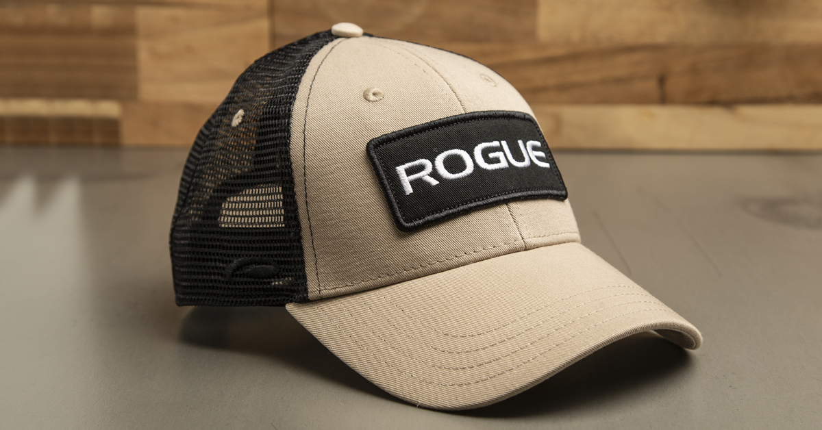 Rogue Patch Trucker Hat - Tan / Black | Rogue Fitness