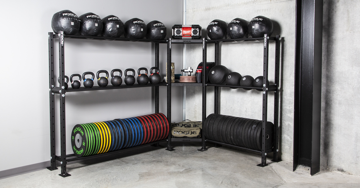 Mass Storage Corner Shelf - Black | Rogue Fitness