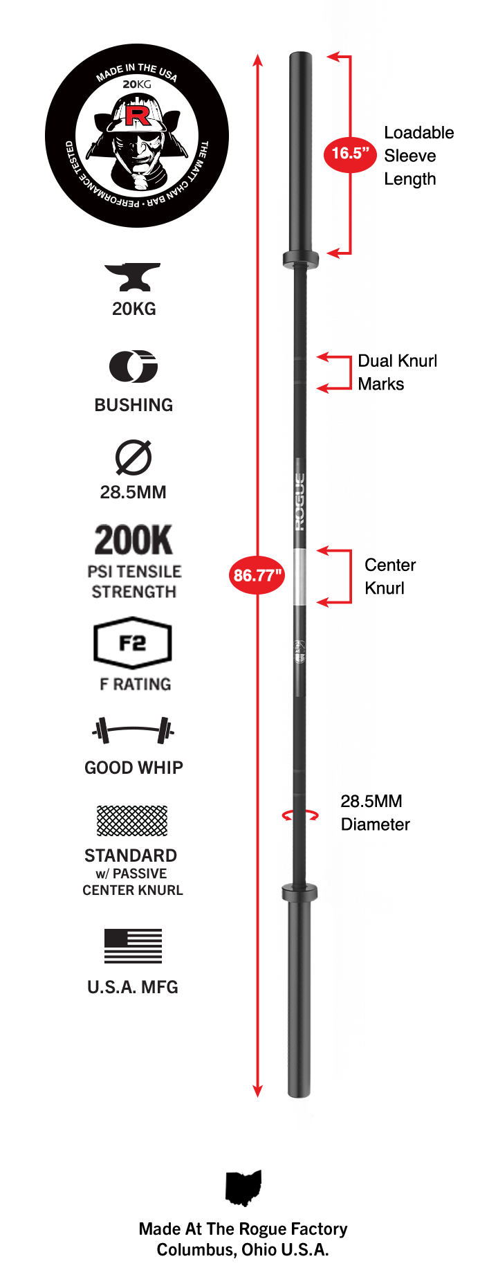 Rogue Chan Bar - Cerakote | Rogue Fitness