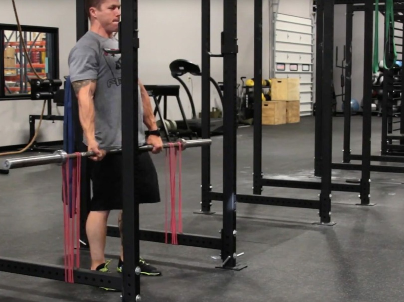 Banded Squat Setup in Power Rack | Rogue Fitness