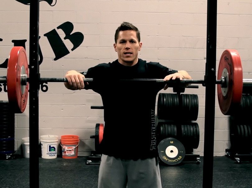Movement Demo – The Racked Push Jerk | Rogue Fitness