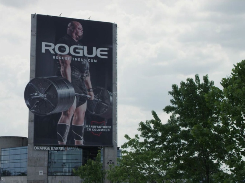 Brian Shaw and the new Rogue billboard | Rogue Fitness