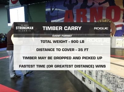 2018 Arnold Strongman Classic | Timber Carry – Full Live Stream Event 3 ...