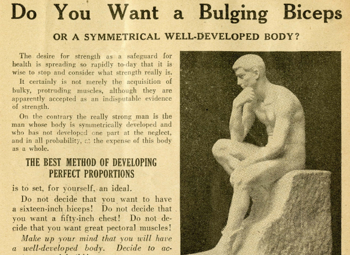 Do You Want a Bulging Biceps – Strength Magazine – September, 1922 ...