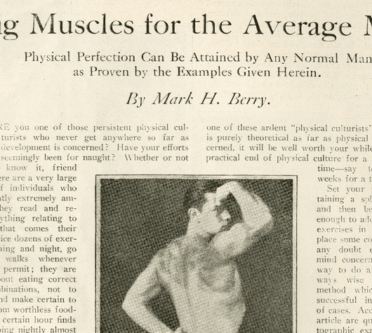 Big Muscles for the Average Man – Strength Magazine – March, 1928 ...