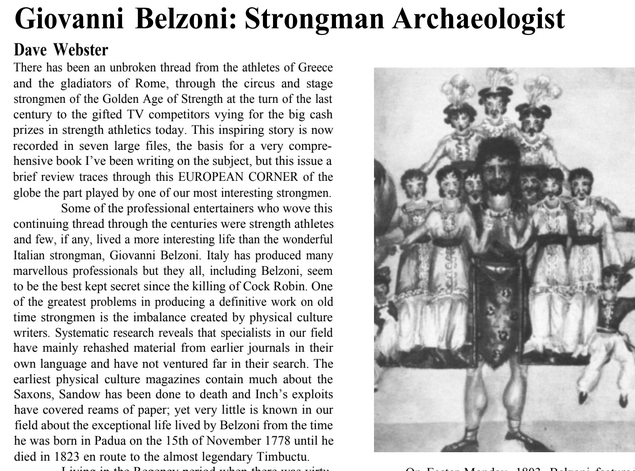 Giovanni Belzoni: Strongman Archaeologist – Iron Game History – April ...