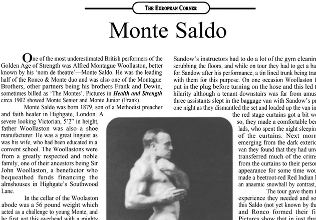Monte Saldo – Iron Game History – January, 1992 | Rogue Fitness