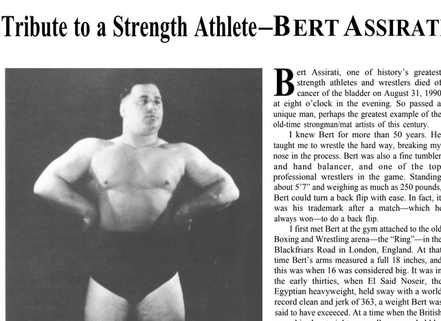 Tribute to a Strength Athlete-Bret Assirati – Iron Game History ...