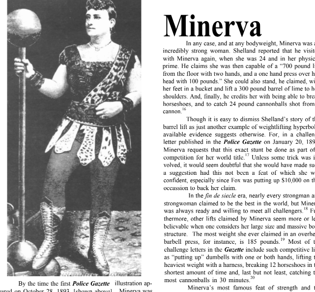 The Mystery of Minerva – Iron Game History – April, 1990 | Rogue Fitness
