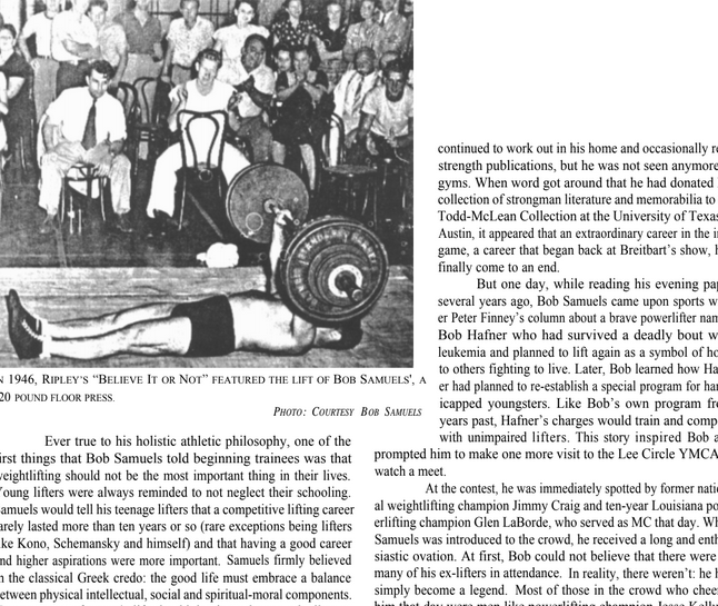Bob Samuels – Iron Game History – January, 1994 | Rogue Fitness