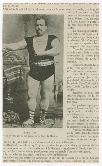 Louis Cyr portrait with trophy | Rogue Fitness