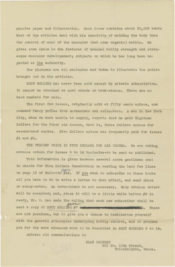 Correspondence from Alan Calvert continued | Rogue USA