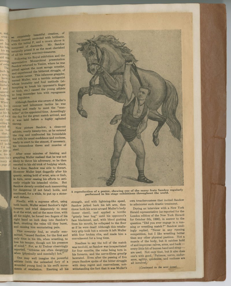 The Great Sandow, part 7 continued | The Index