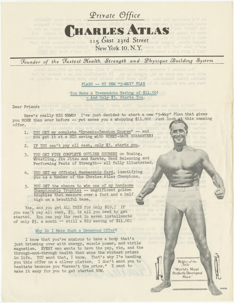 Charles Atlas Founder of the Fastest Health, Strength and Physique ...
