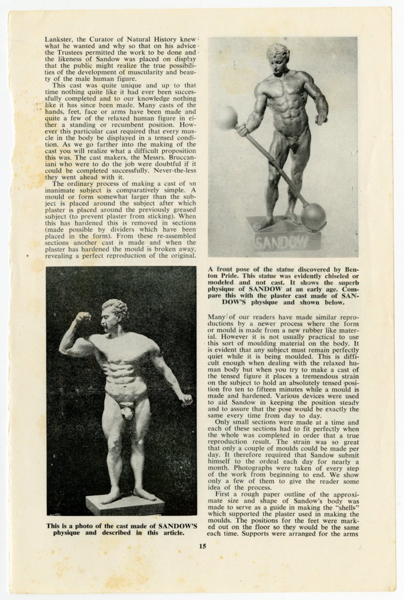 Want a Cast of Your Body? The Story of the Famous Sandow Statue ...