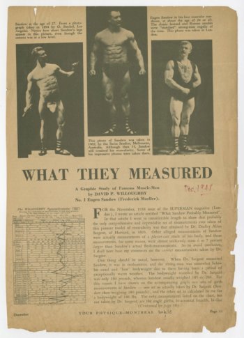 What They Measured–Eugen Sandow | Rogue Fitness
