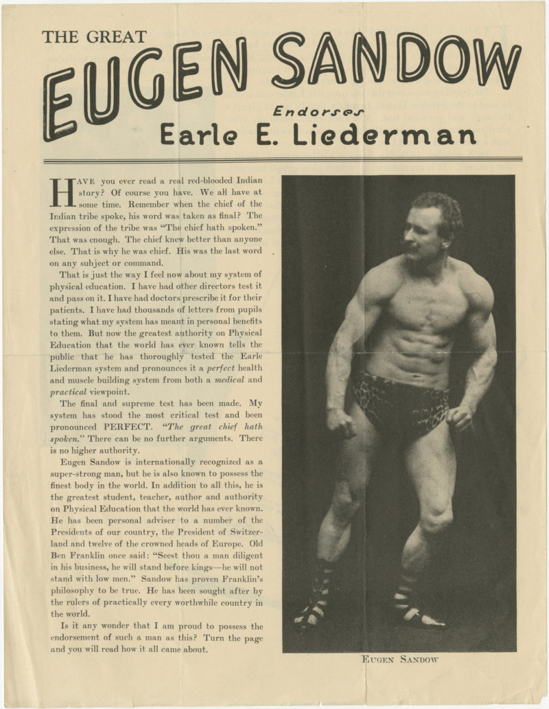 The Great Eugen Sandow Endorses Earle E. Liederman | Rogue USA