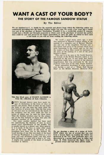 Want a Cast of Your Body? The Story of the Famous Sandow Statue | Rogue ...