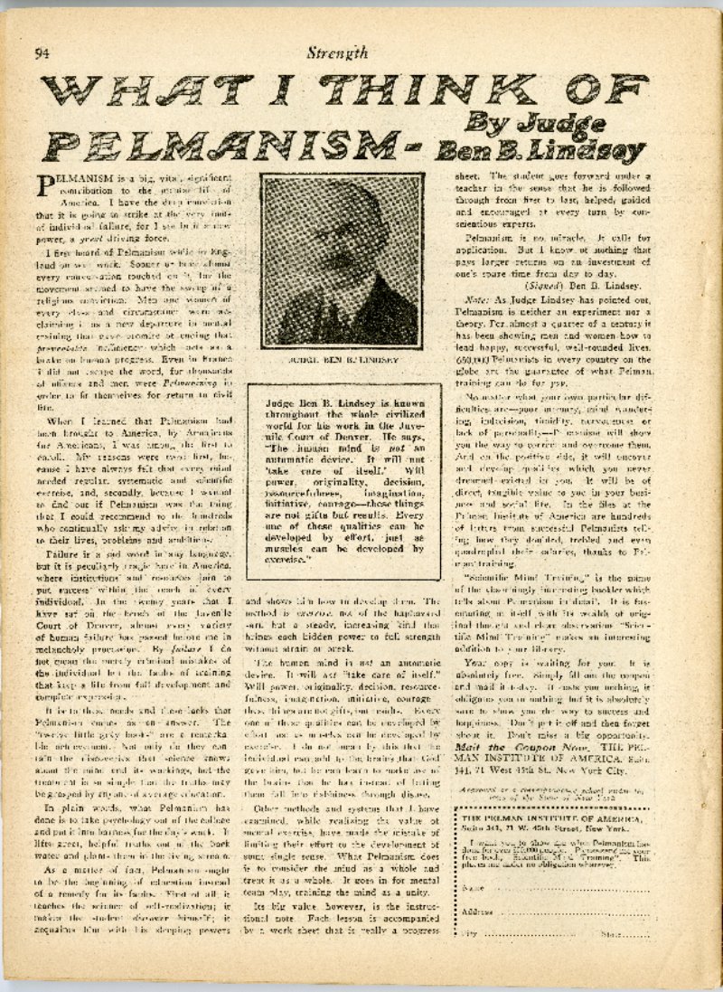 What I Think of Pelmanism | Rogue USA