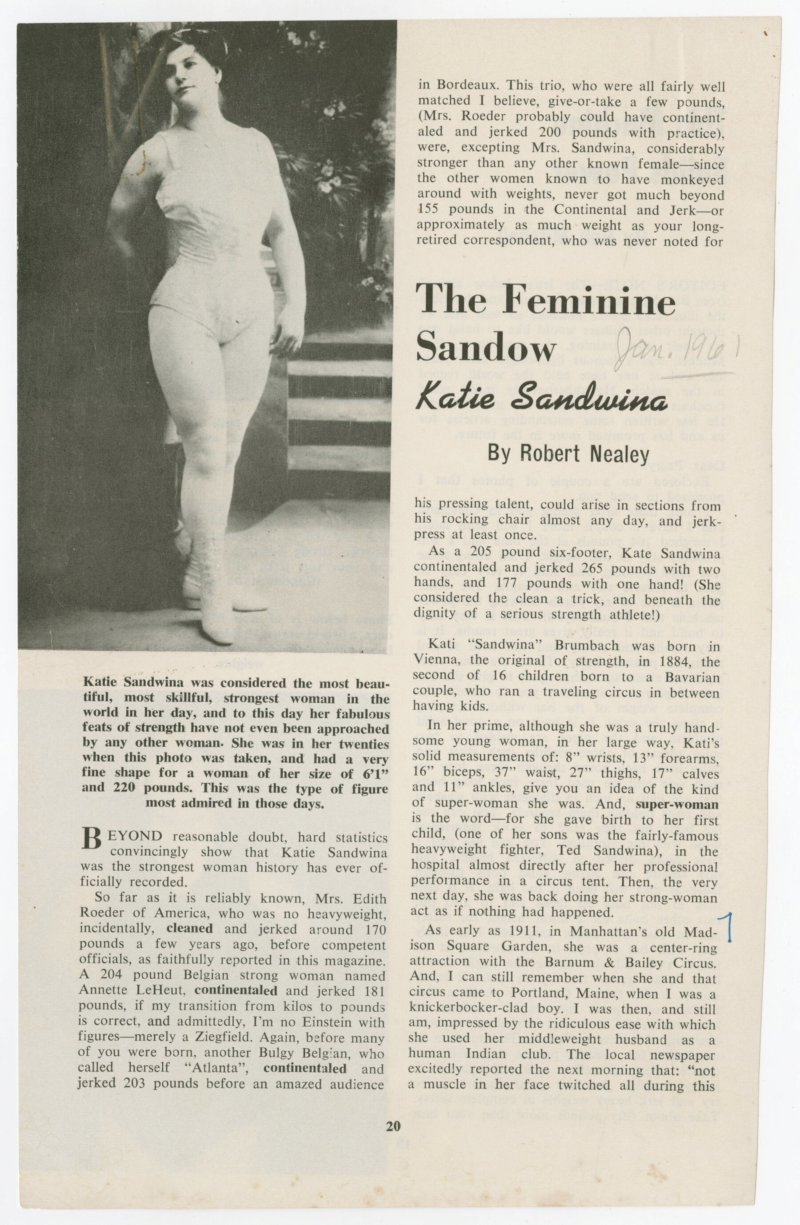 The Feminine Sandow – Katie Sandwina | Rogue Fitness
