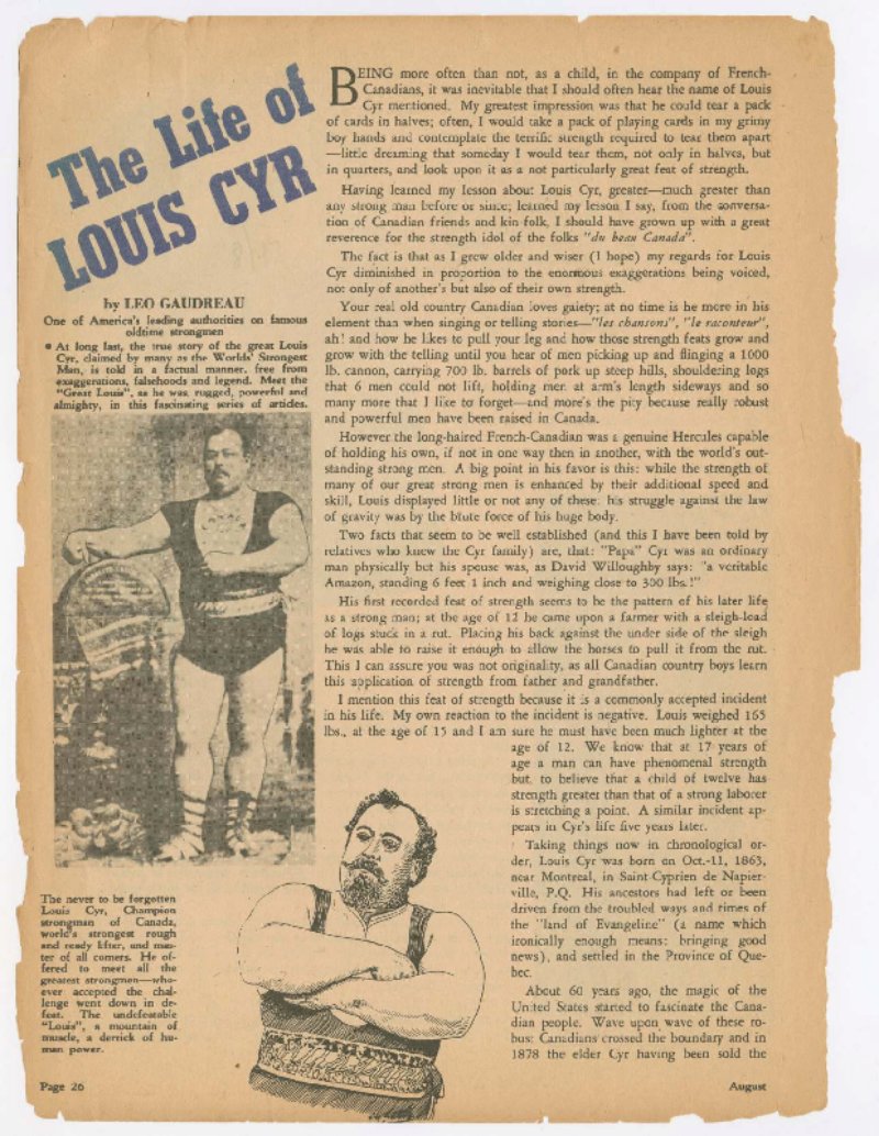 The Life of Louis Cyr Part I | Rogue USA