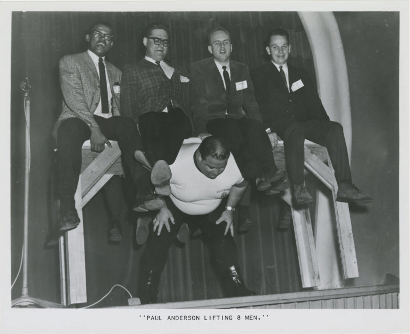 Paul Anderson lifting 8 men | Rogue USA