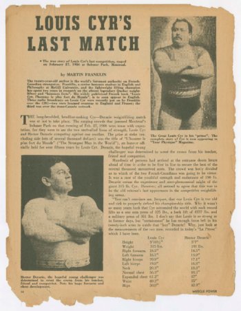 Louis Cyr’s Last Match | Rogue Fitness