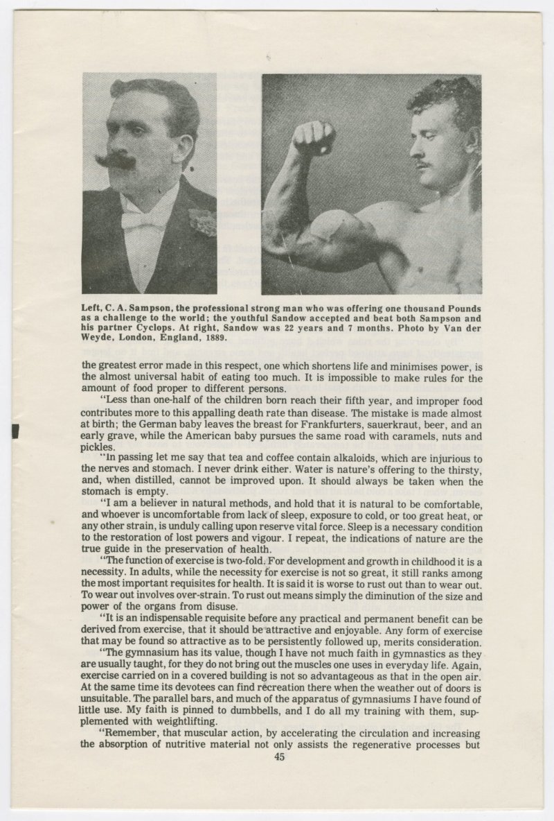 Eugen Sandow booklet continued | Rogue Fitness