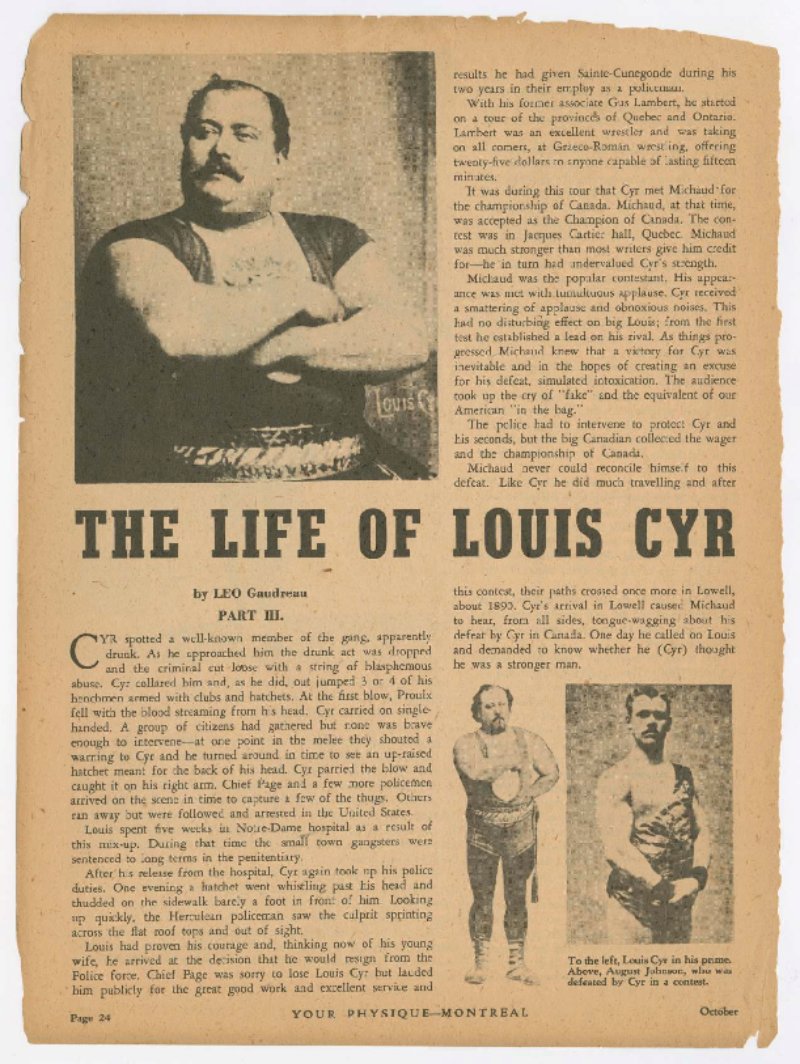The Life of Louis Cyr Part III | Rogue USA
