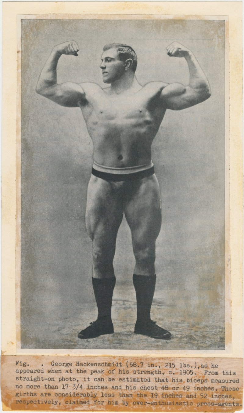 Photo of Georges Hackenschmidt with measurements | Rogue USA