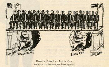 Horace Barre and Louis Cyr lifting 30 people on their shoulders | Rogue ...