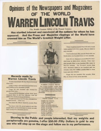 Warren Lincoln Travis poster | Rogue Fitness