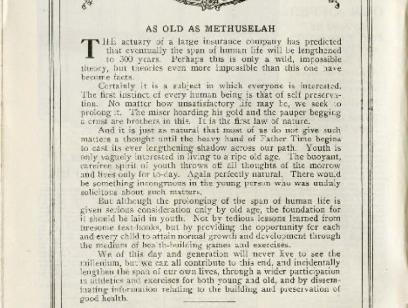 Editorial: As Old As Methuselah; A Lesson Well Learned; Is Smoking ...