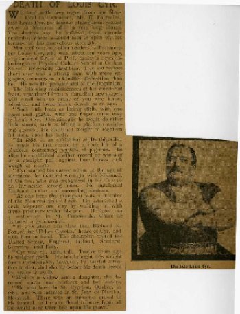 Death of Louis Cyr | Rogue Fitness