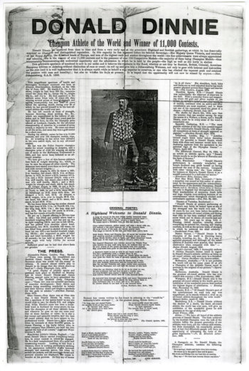 Donald Dinnie, Champion Athlete of World and Winner of 11,000 Contests ...