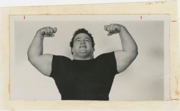 Paul Anderson front double bicep pose | Rogue Fitness