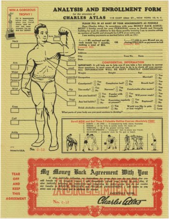 Charles Atlas Health and Strength Building Analysis and Enrollment Form ...
