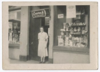 Agnes Clark posing in shop doorway | Rogue Fitness
