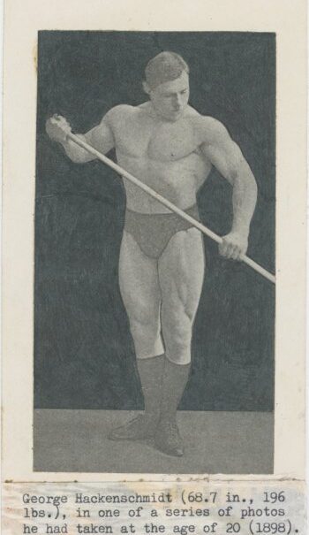 Captioned physique photograph of George Hackenschmidt | Rogue Fitness