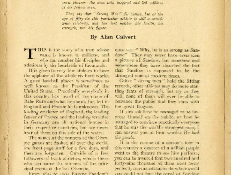 The Great and Only Eugene Sandow | Rogue Fitness