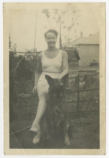 Agnes Clark portrait with dog | Rogue Fitness