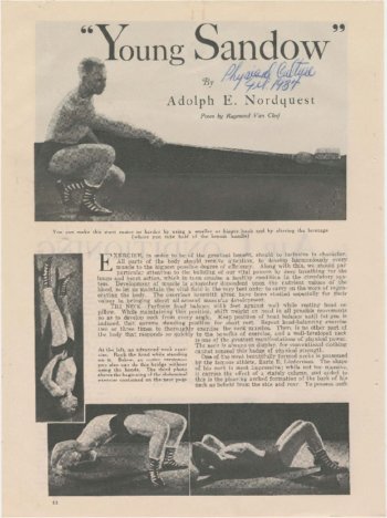 Young Sandow Outlines a Complete System of Exercise | Rogue Fitness