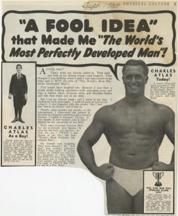 Charles Atlas advertisement excerpt | Rogue Fitness