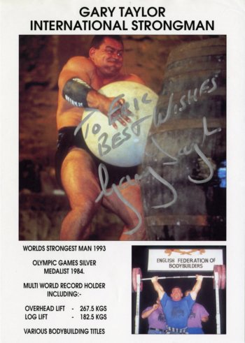Gary Taylor autographed photograph | Rogue Fitness